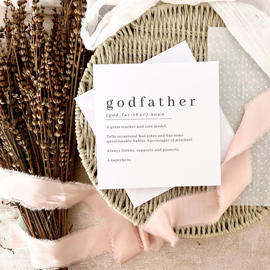 Godfather Definition Greeting Card | Personalised Card for Him for ...