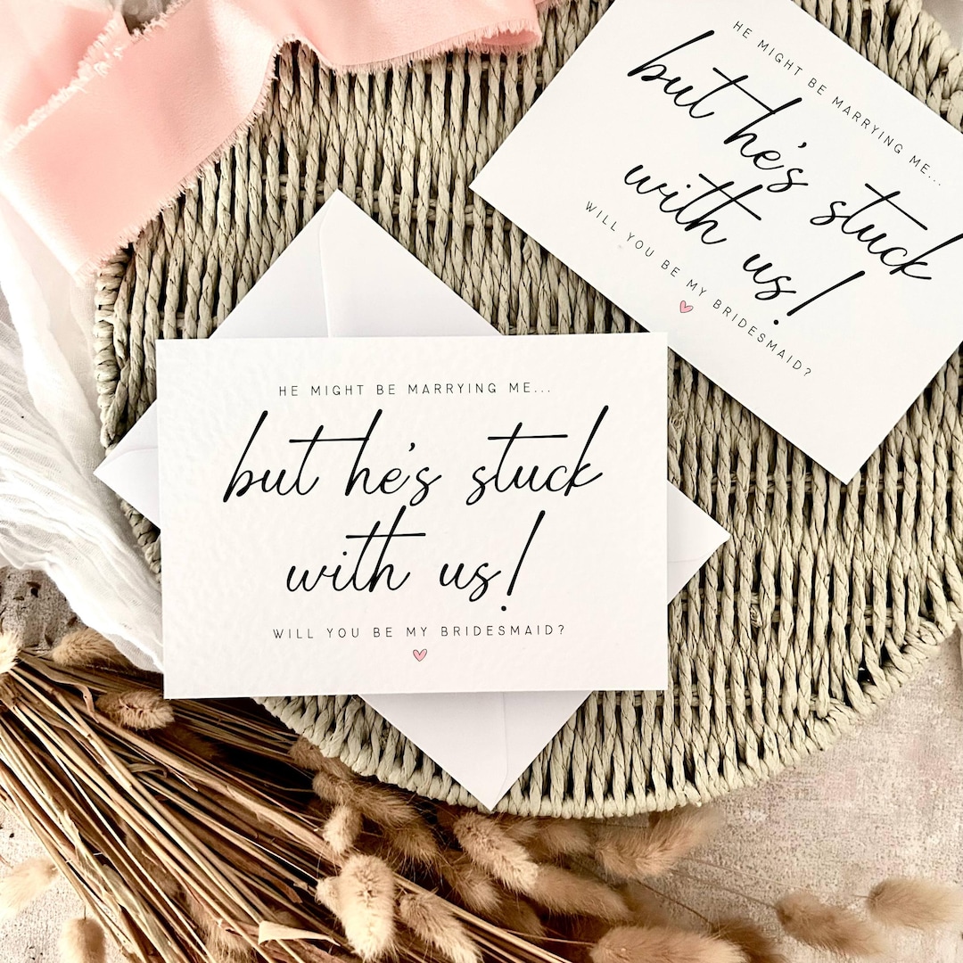 Bridesmaid Proposal Card, Maid of Honour Proposal Keepsake ...