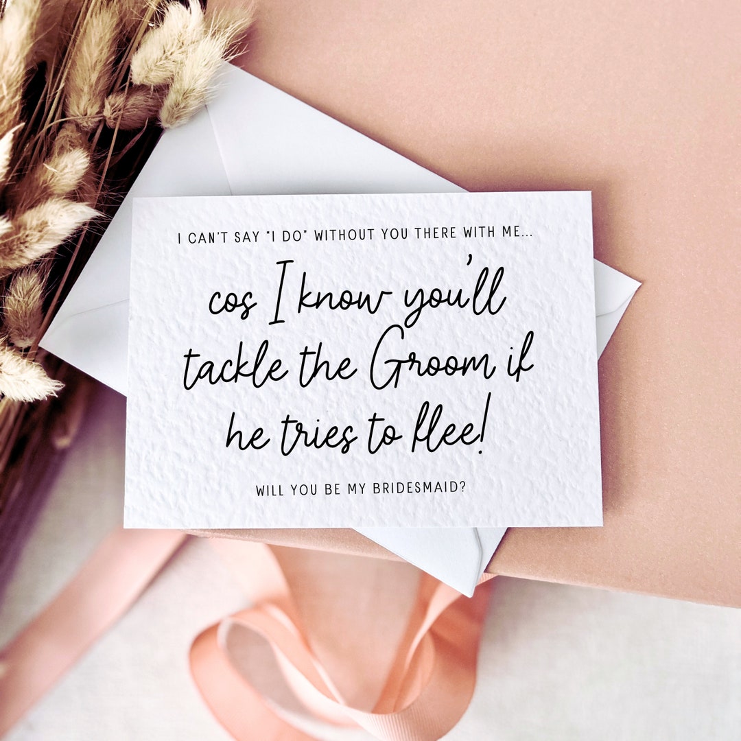Bridesmaid Proposal Card, Maid of Honour Gift, Personalised Proposal ...