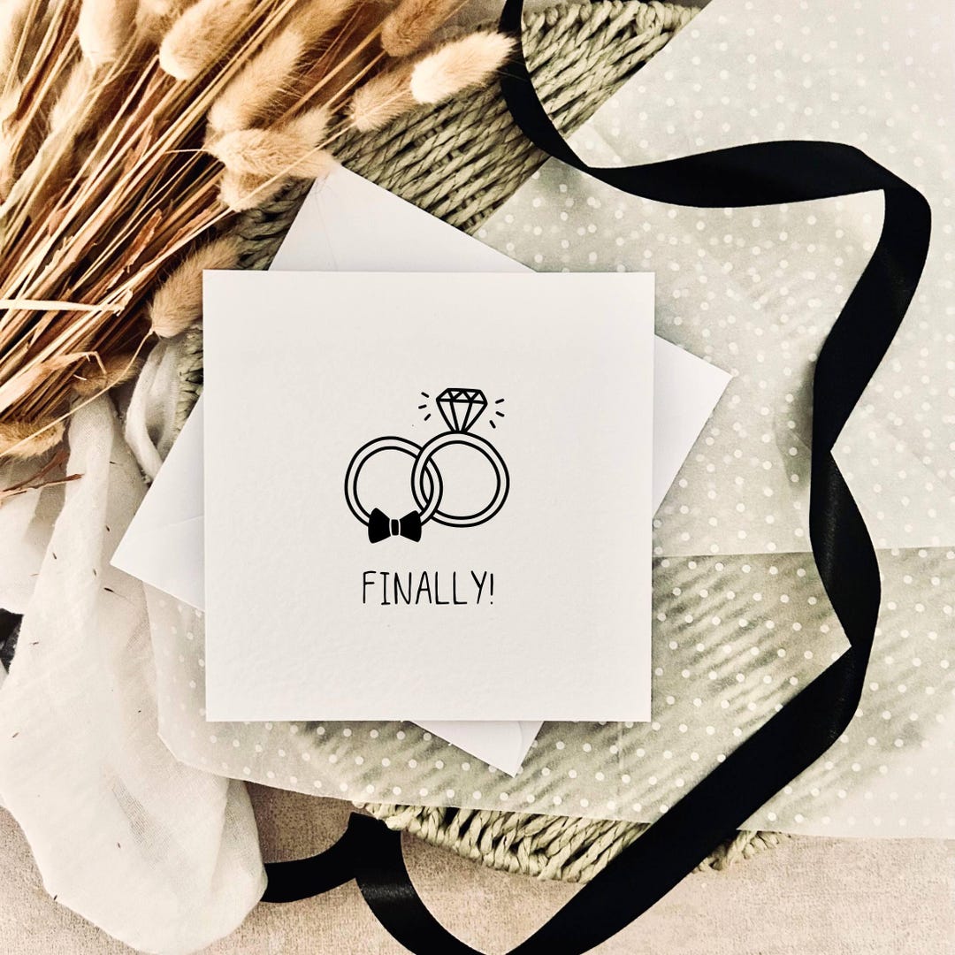Funny "finally' Wedding Card, Card for Couples, Wedding Card for Friend ...