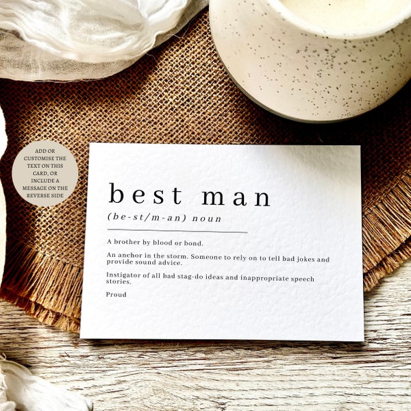 Best Man Card - Etsy UK