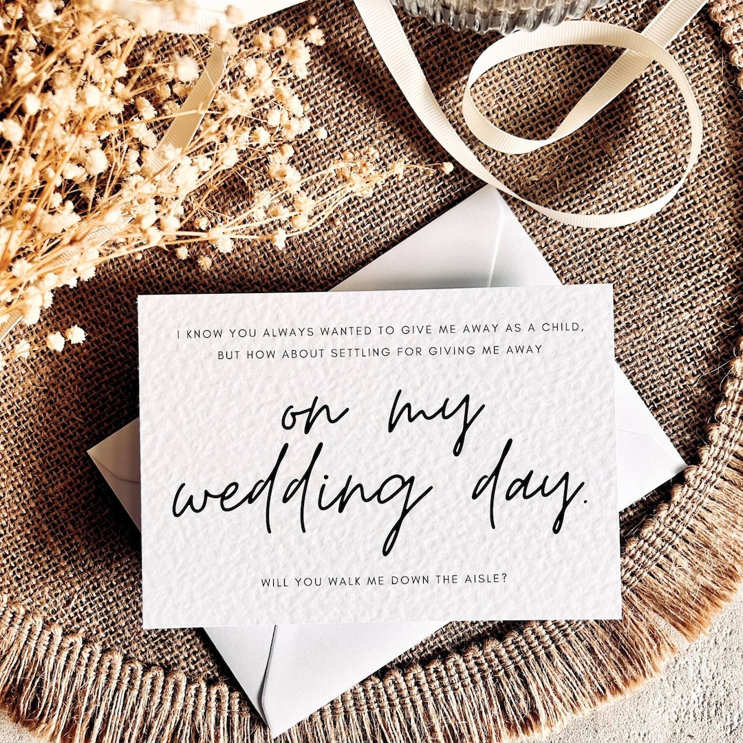 Give Me Away Postcard, Gift for Father of the Bride, Card for Mum ...