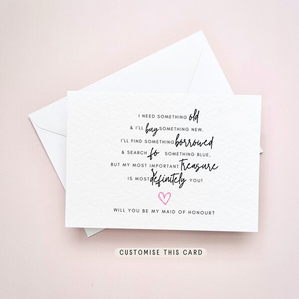 Bridesmaid Poem - Etsy