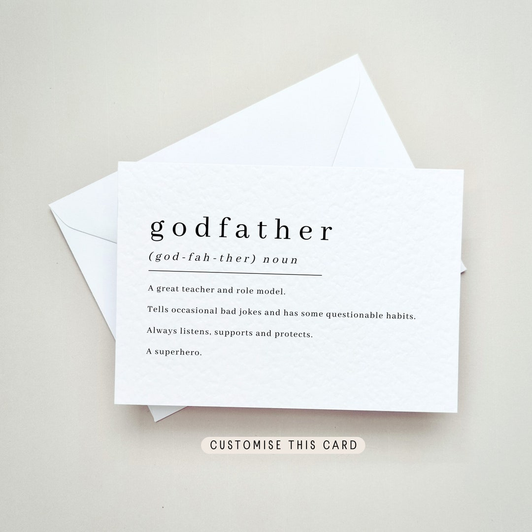 Godfather Definition Postcard Will You Be My Godfather Proposal ...