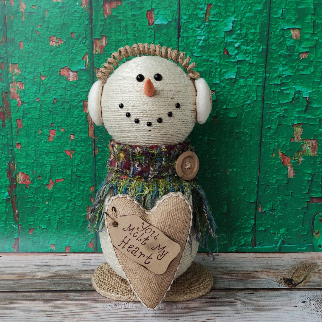 Rustic Farmhouse Snowman, Christmas Table Decor, Christmas Rustic Gift ...