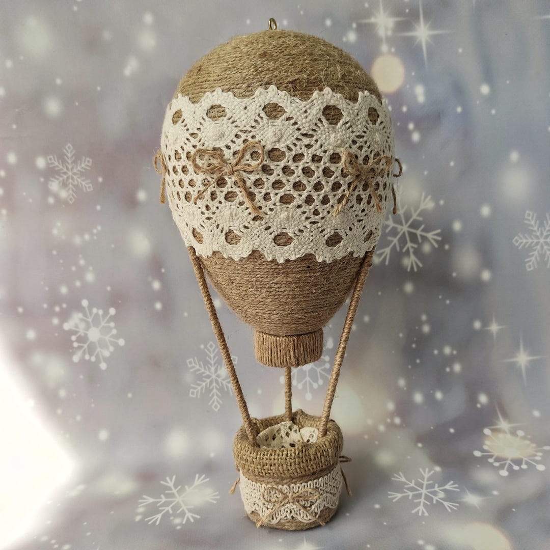 Standing Decorative Hot Air Balloon Rustic Farmhouse Home Table Decor ...