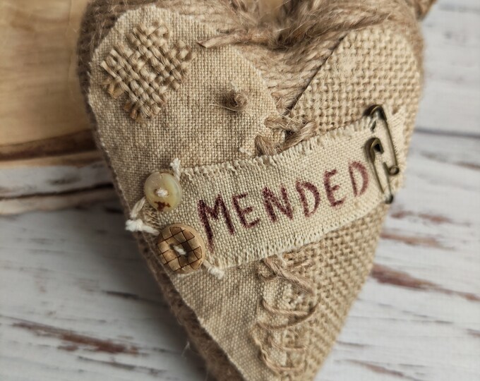 Love Heart Hanging Primitive Heart Ornament Unique Valentine's Day Gift ...
