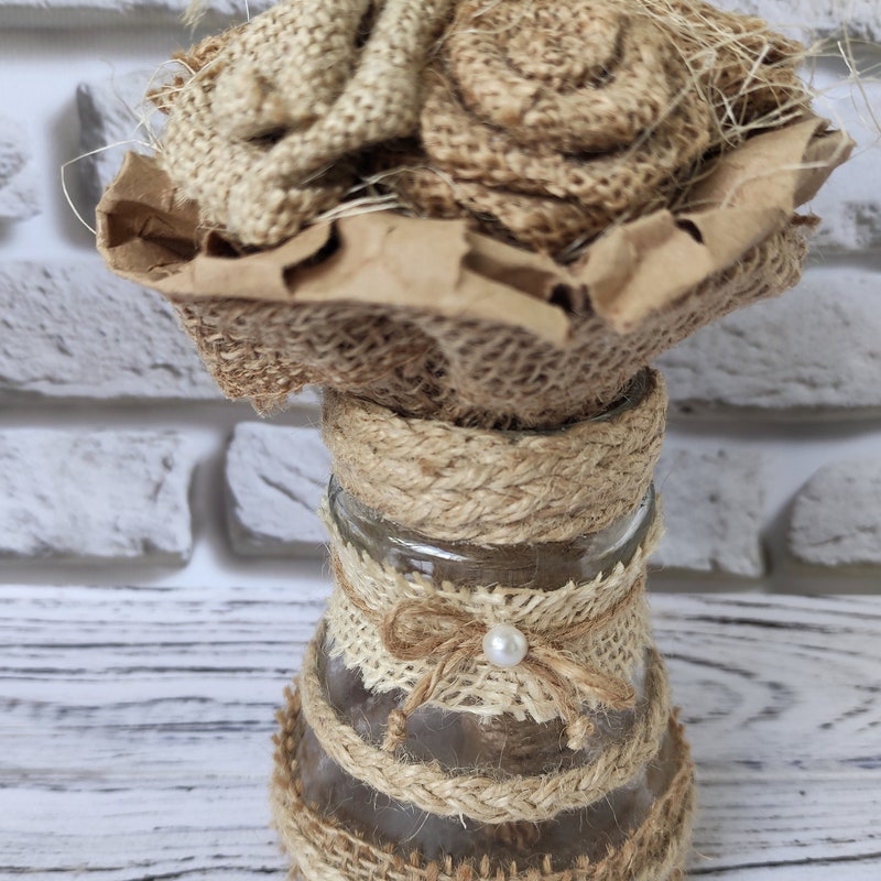 Burlap Flowers - Etsy