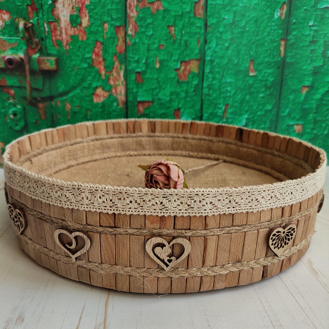 Round Tray, Decorative Tray, Farmhouse Tray, Rustic Tray, Country ...