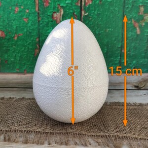 Extra Large Polystyrene Styrofoam Eggs 6 Inches in Sets of 3, 5, 10 ...