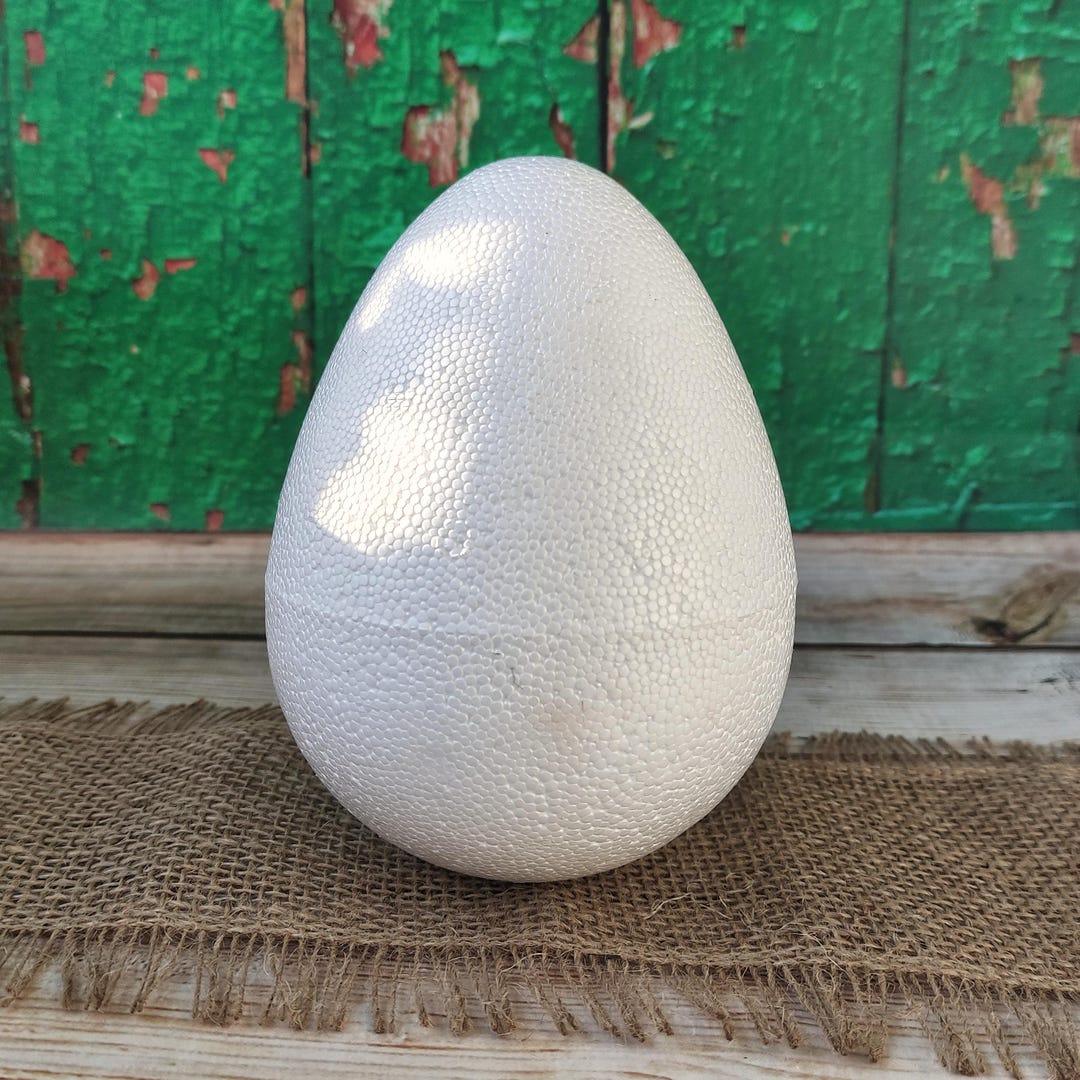 Extra Large Polystyrene Styrofoam Eggs 6 Inches in Sets of 3, 5, 10 ...