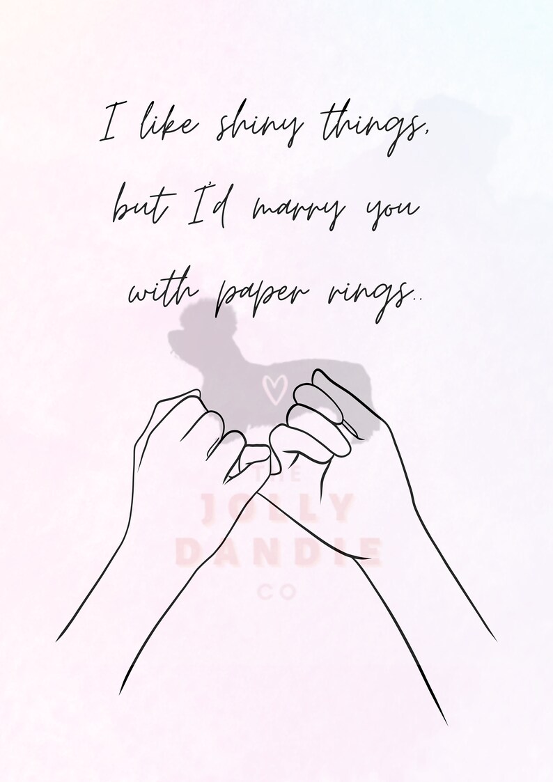 Paper Rings I Like Shiny Things But Id Marry You Etsy