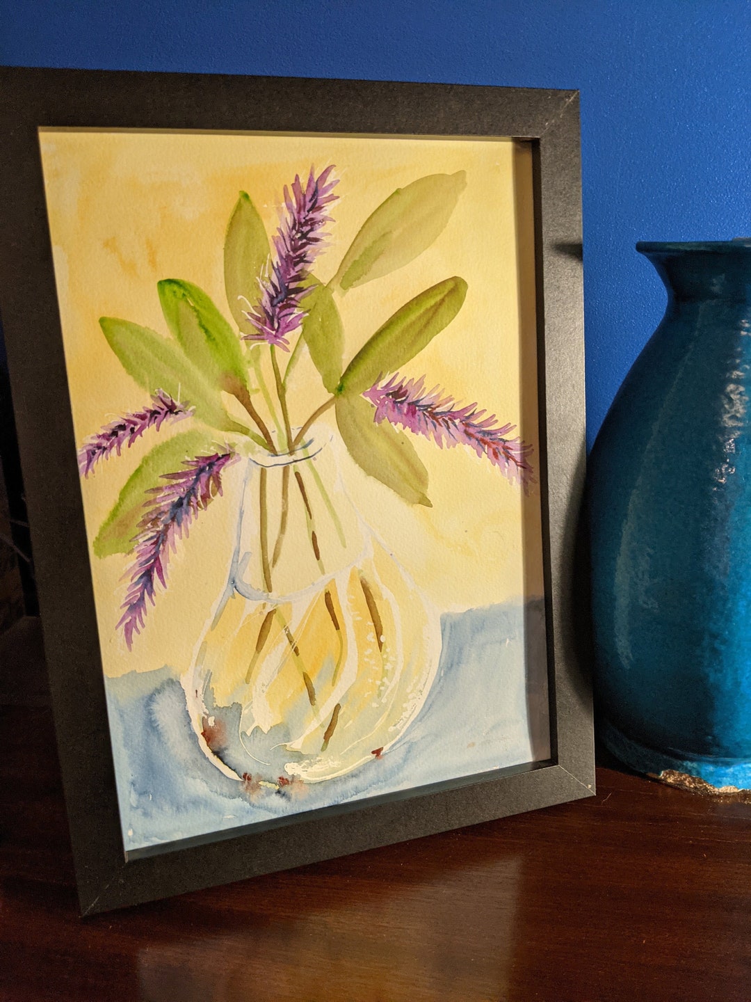 Watercolour Painting Flowers Buddleia Watercolor Watercolour Art ...