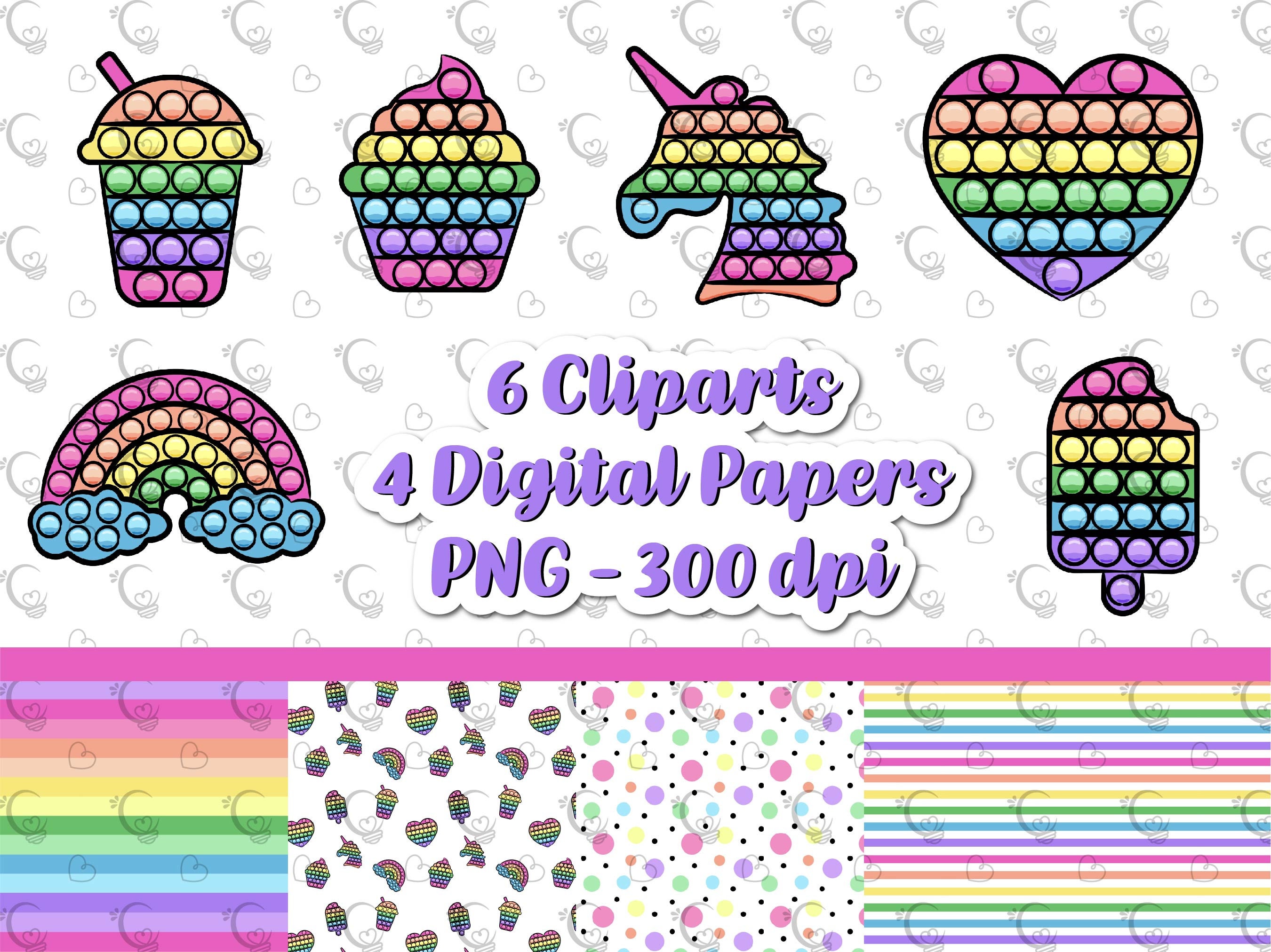 Pop It Clip Art Pop It Fidget Toy Digital Clip Art Set PNG - Etsy Canada