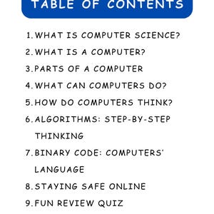Intro to Computer Science Vol 1 Workbook for Kids | Printable Digital ...