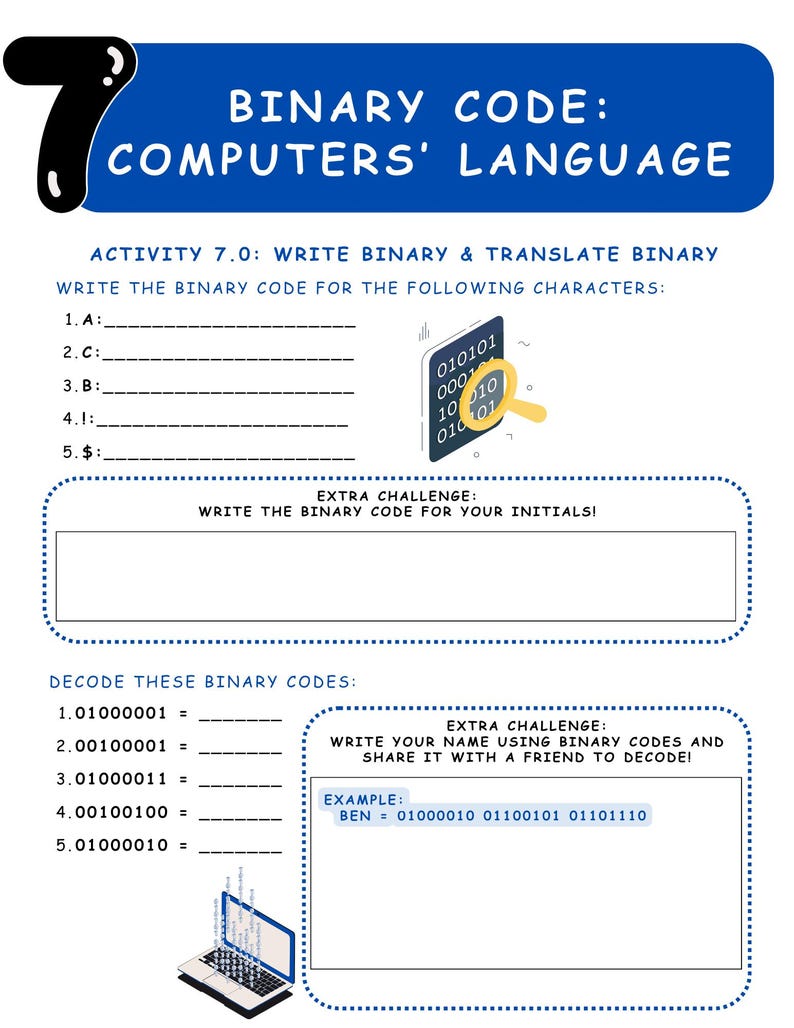 Intro to Computer Science Vol 1 Workbook for Kids | Printable Digital ...