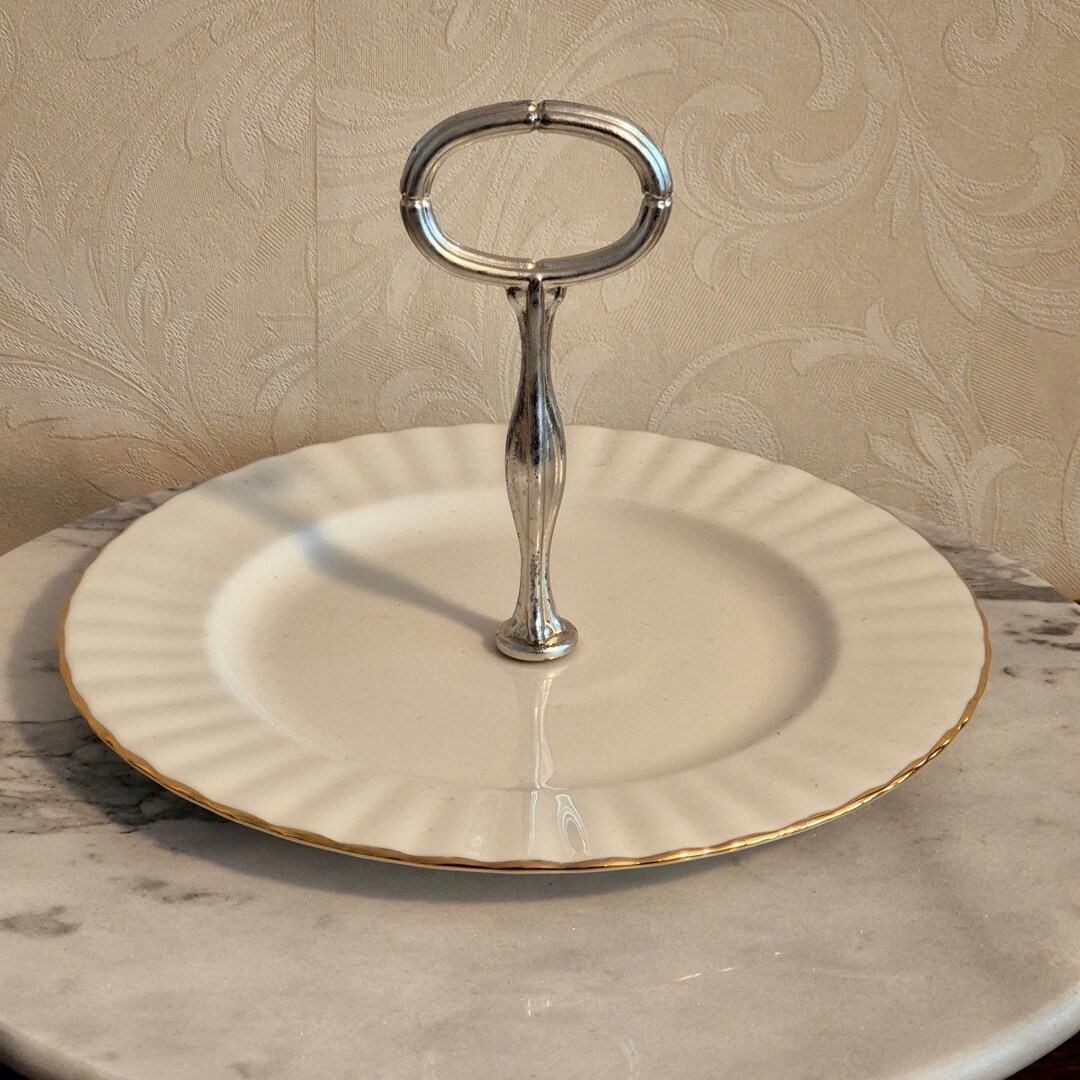 1-tiered Tiered Stand From Royal Albert Bone China Val D'or White ...
