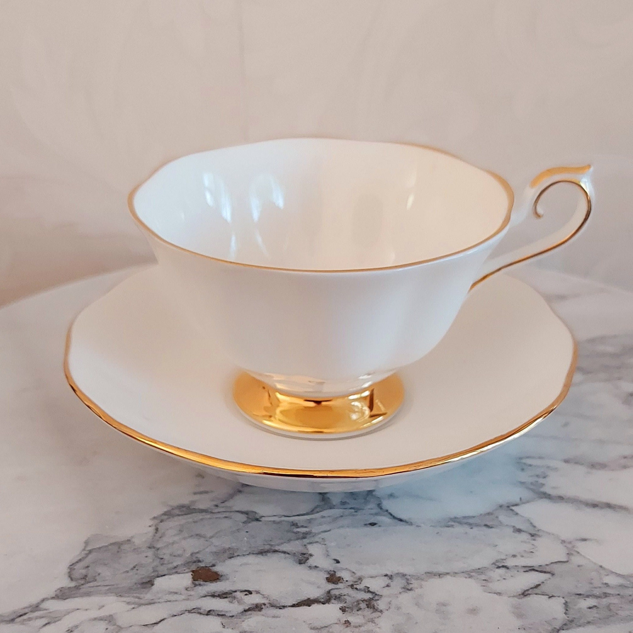 Rare Avon Cup With Saucer From Royal Albert Bone China Val D'or Vintage ...