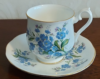 Royal Albert Forget-me-not Tea Cup and Saucer England Bone China - Etsy