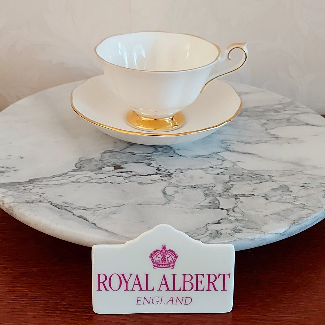 Rare Avon Cup With Saucer From Royal Albert Bone China Val D'or Vintage ...