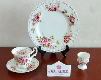 Royal Albert Flower of the Month June Roses Quartet Teacup and Saucer ...