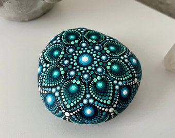 Hand Painted Dot Mandala Rock Painted Mandala Stone Mandala Dot ...
