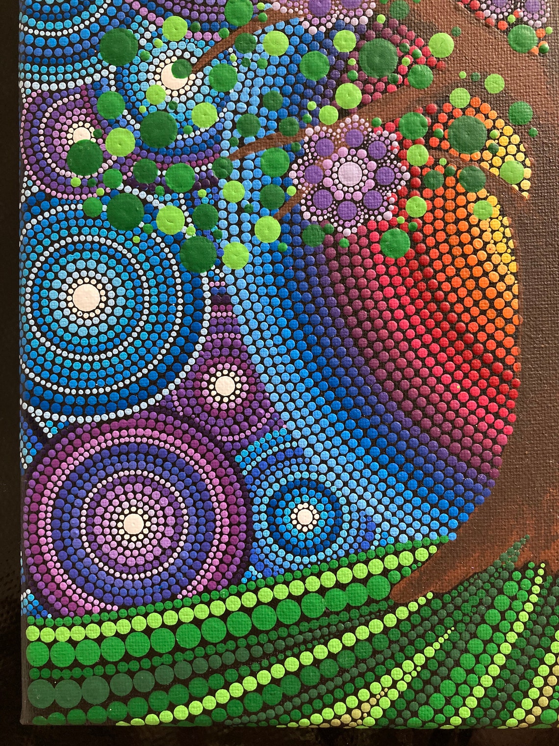 Bright and Colourful Dot Mandala Painting Original Dot Art Painting Dot ...