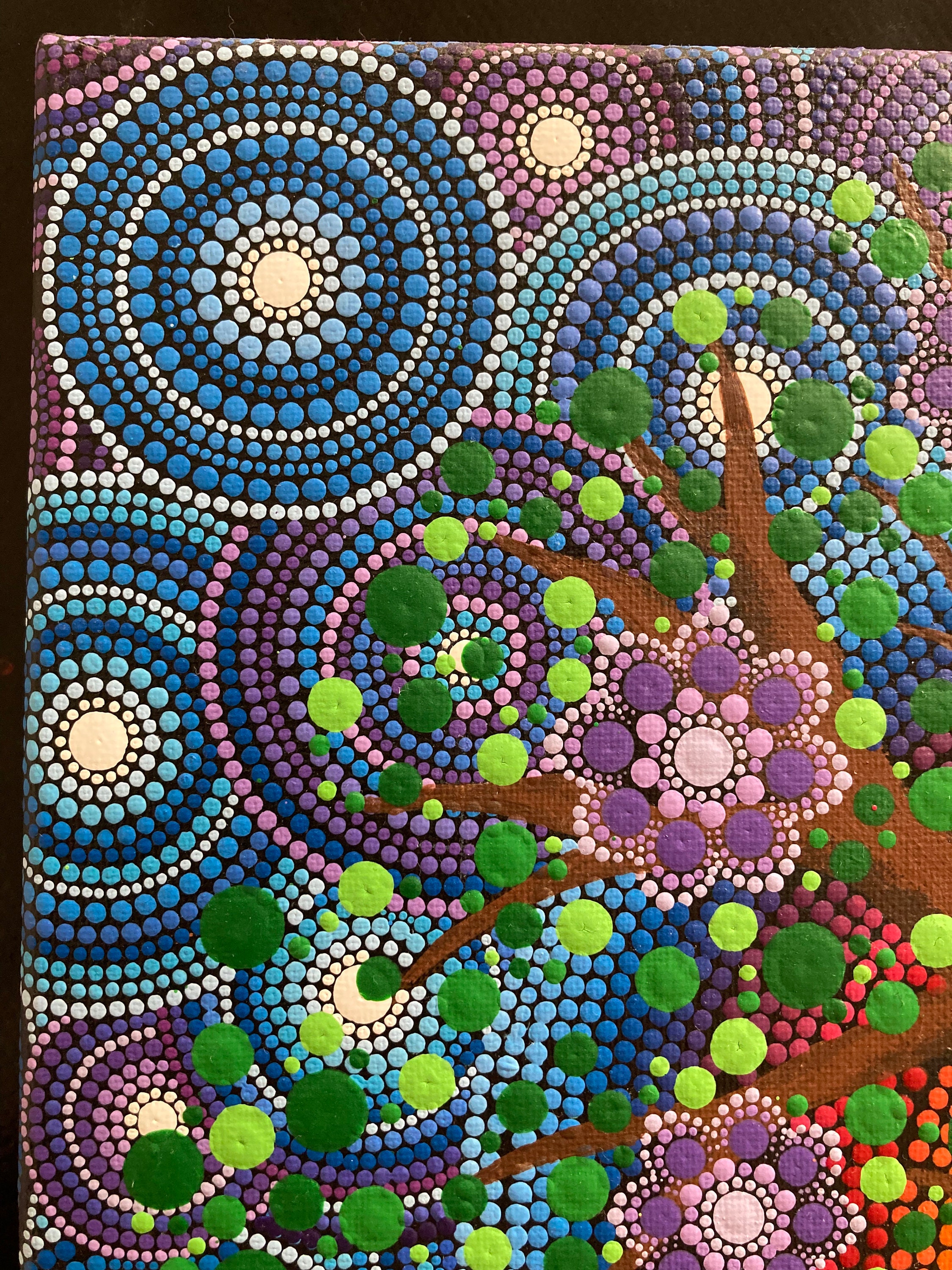 Bright and Colourful Dot Mandala Painting Original Dot Art Painting Dot ...