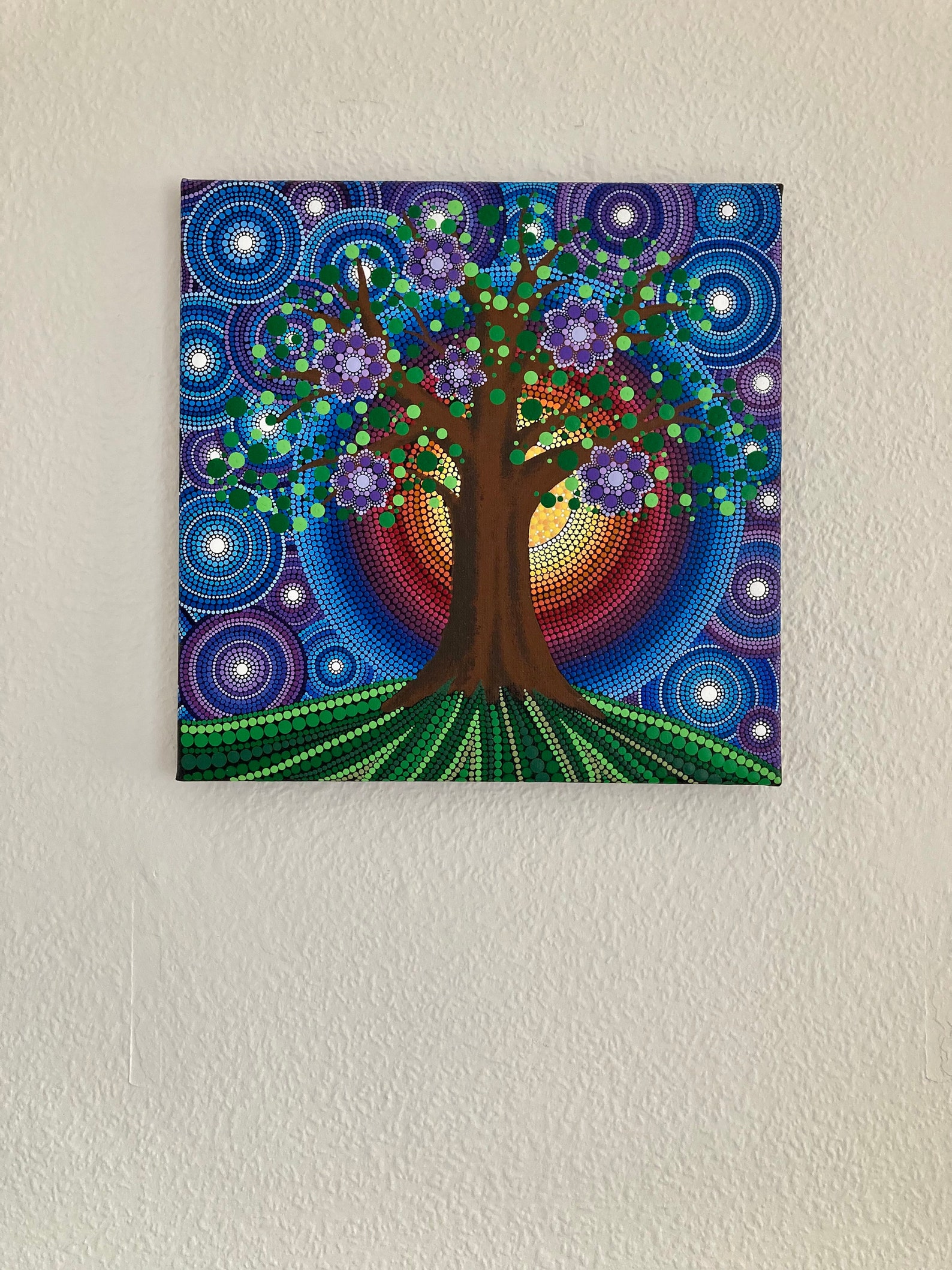 Bright and Colourful Dot Mandala Painting Original Dot Art Painting Dot ...