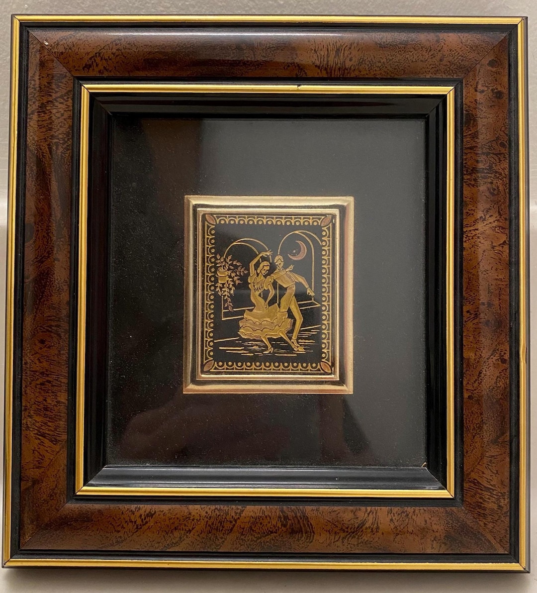Vintage Anframa Damascene 24k Gold Framed Art - Etsy