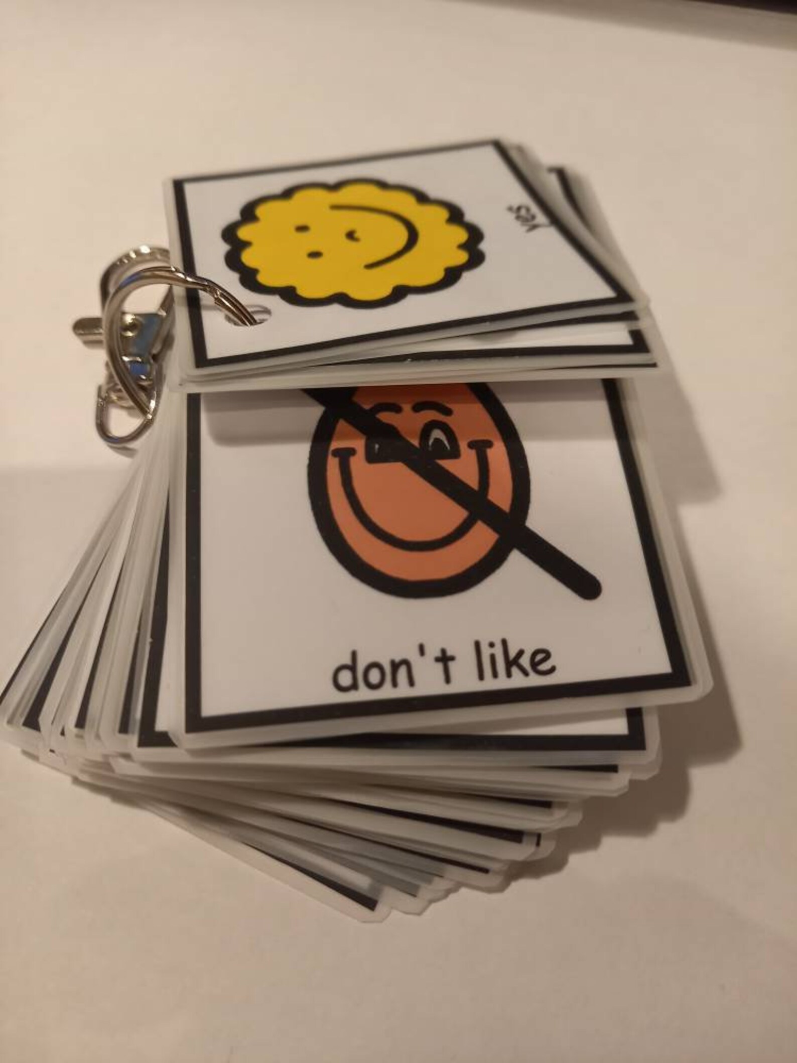 Daily Use Boardmaker Communication Symbols Keyring 2inch | Etsy