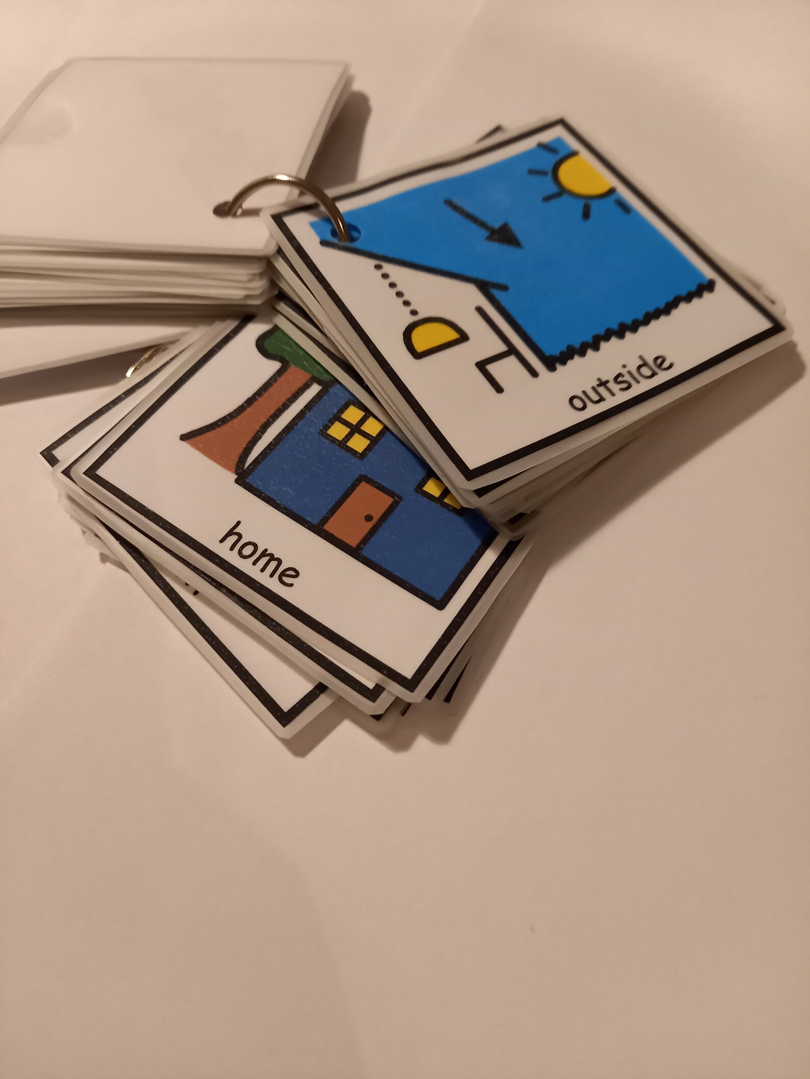 Daily Use Boardmaker Communication Symbols Keyring 2.5inch | Etsy