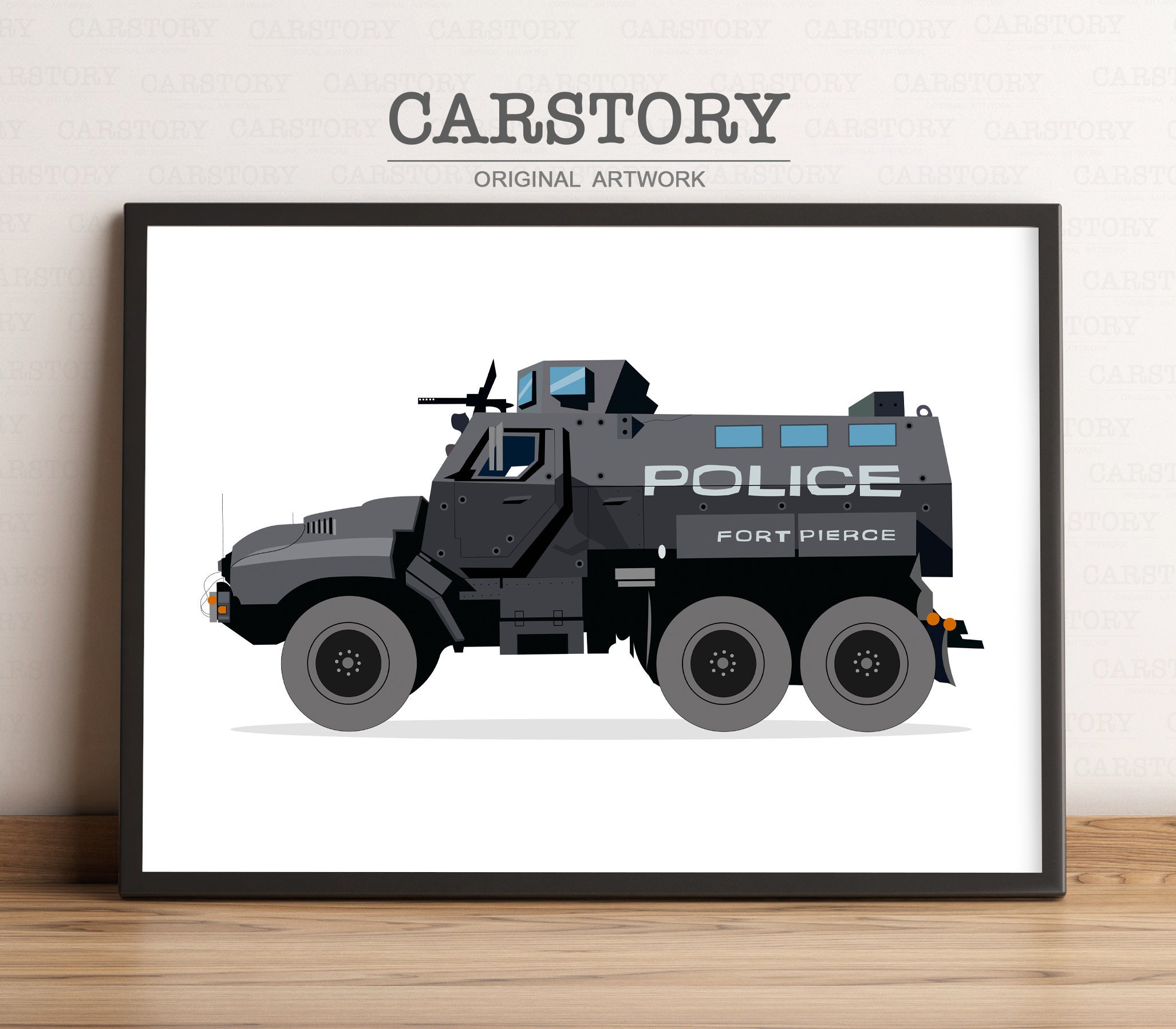 Police Car Wall Art Police Car Print Armored Vehicle Car - Etsy UK