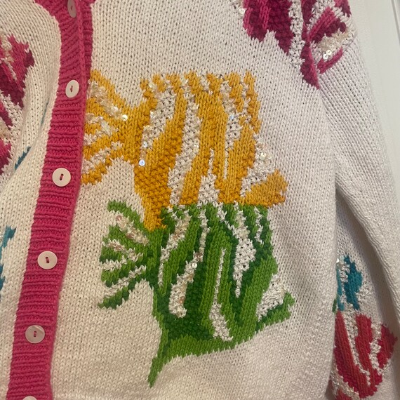 Vintage 1980s Marisa Christina Angel Fish Hand Knitte… - Gem