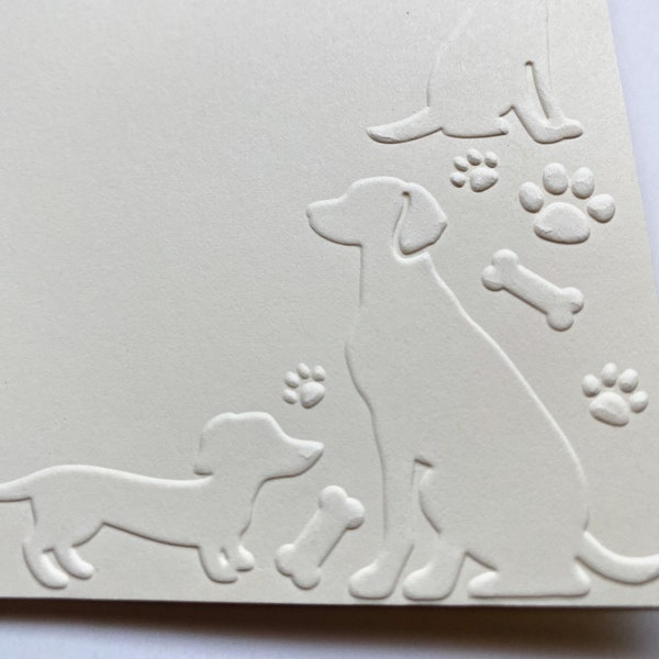 White Embossed Cards - Etsy