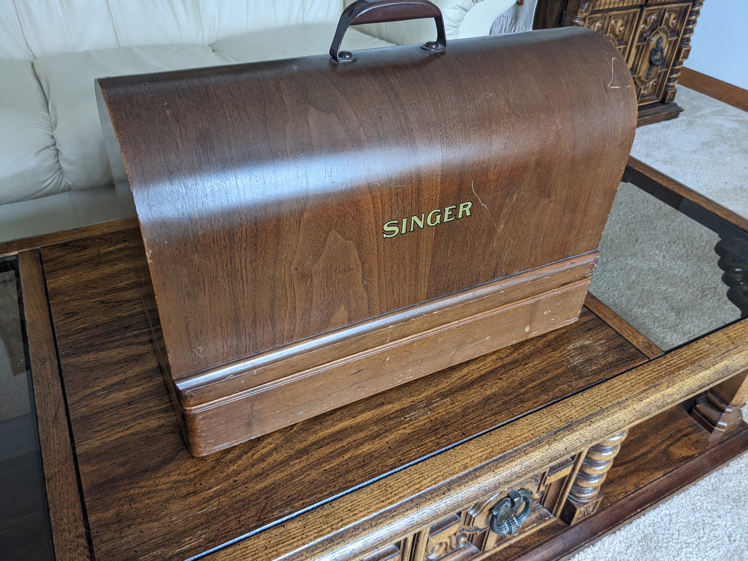 Vintage Singer Sewing Machine 1951 100th Anniversary Model 15-91 With ...