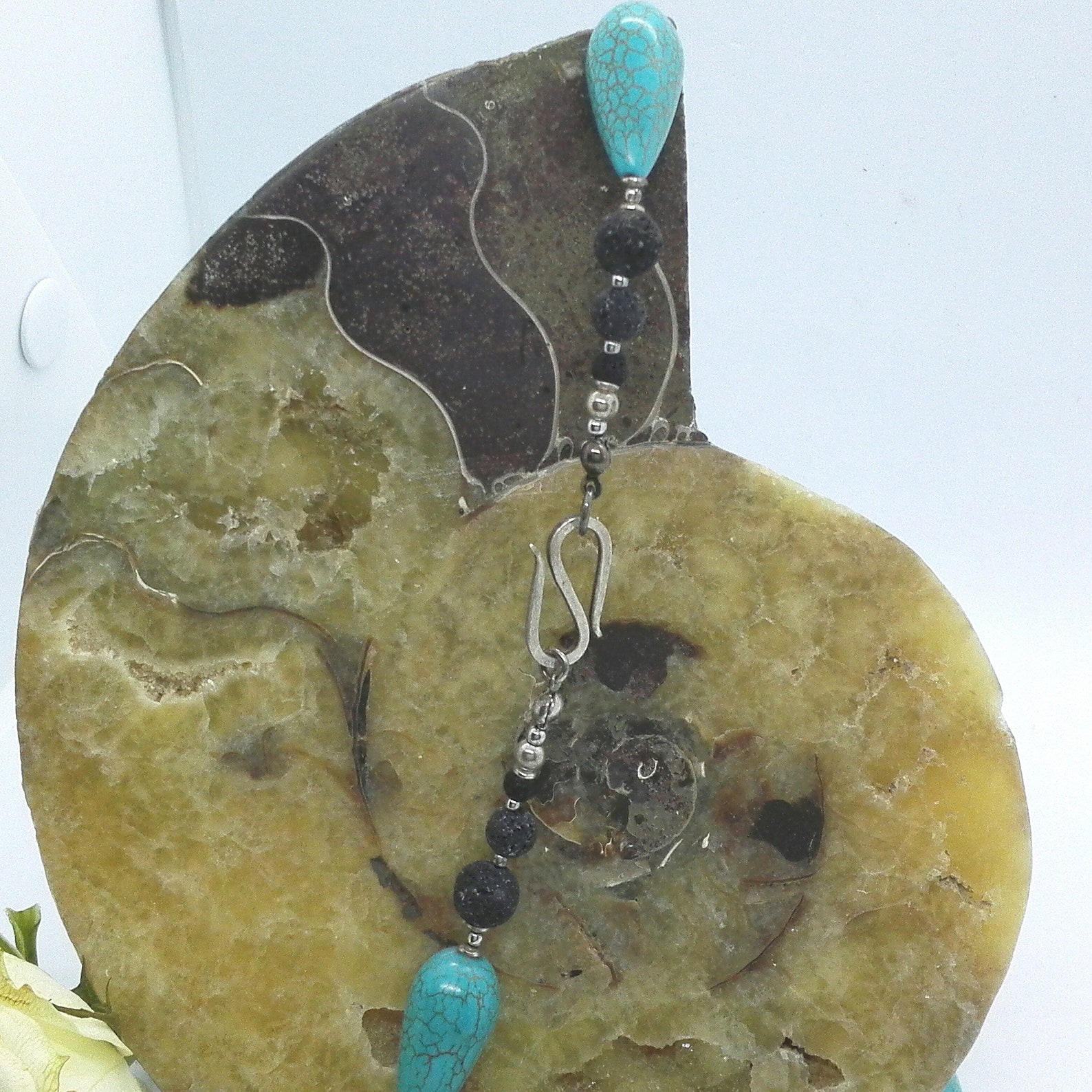 Cadena Turkit con piezas de plata y cierre de gancho - Etsy España