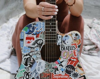 Guitar Sticker Decal Aloha Violin Electric Guitar Ukulele - Etsy