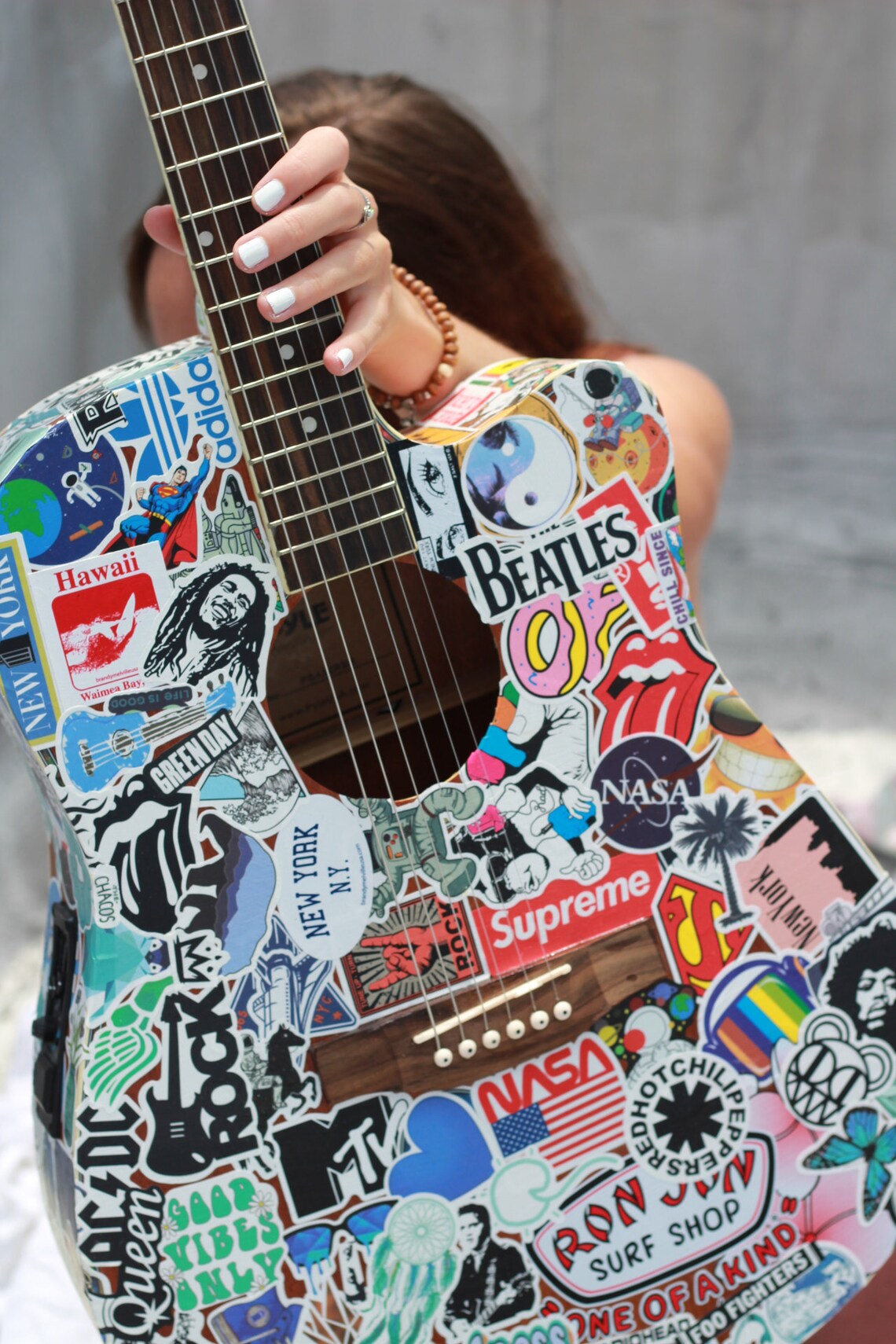Custom Sticker Guitar - Etsy Canada