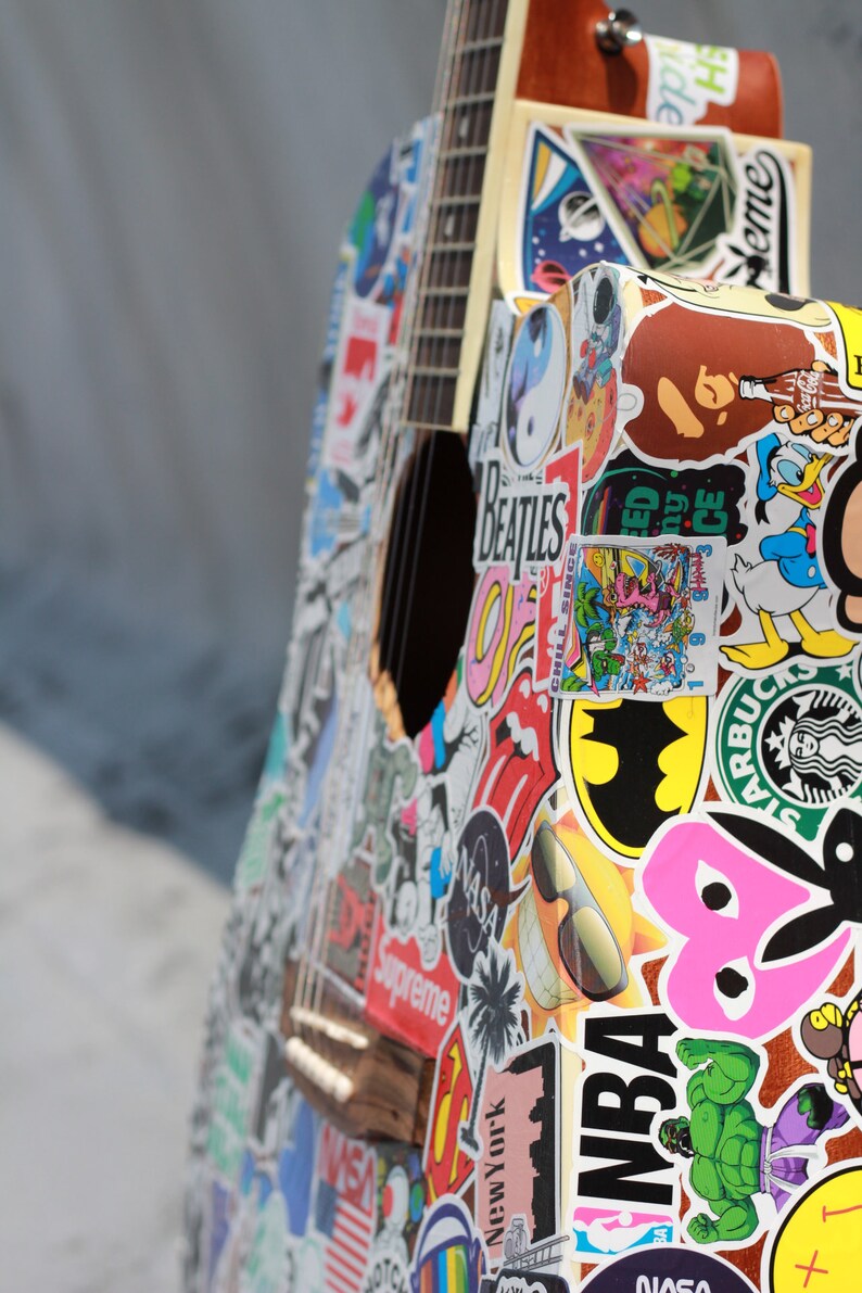 Custom Sticker Guitar - Etsy Canada