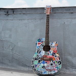 Custom Sticker Guitar - Etsy Canada