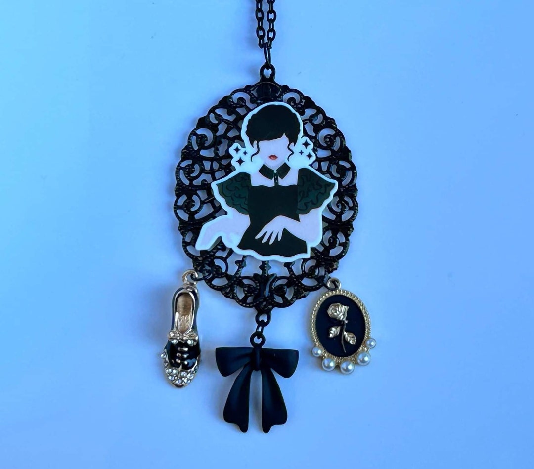 Wednesday Necklace, Addams Necklace, Netflix Necklace, Morticia ...