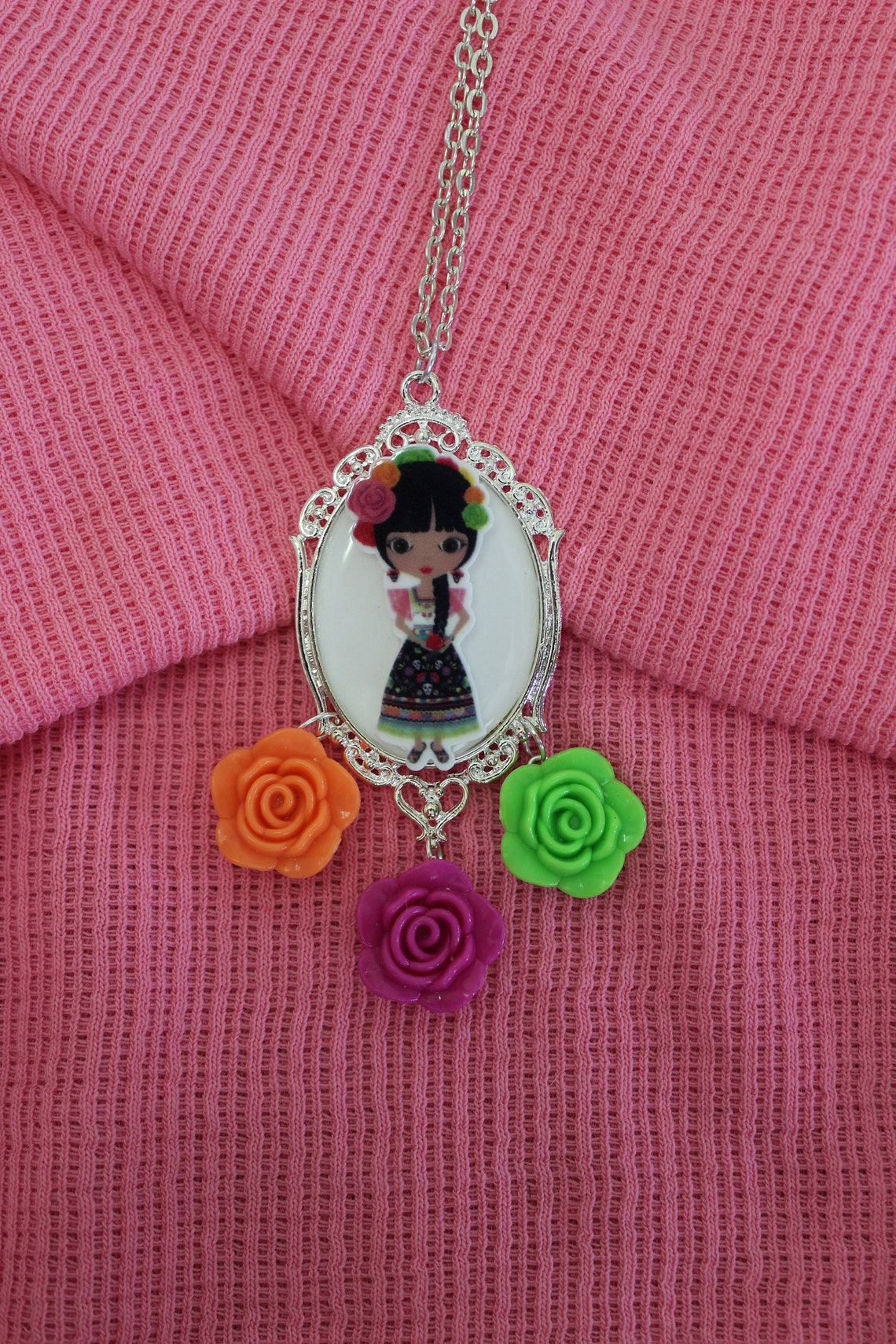 Latina Pendant, Latina Necklace, Bailarina Pendant, Bailarina Necklace ...