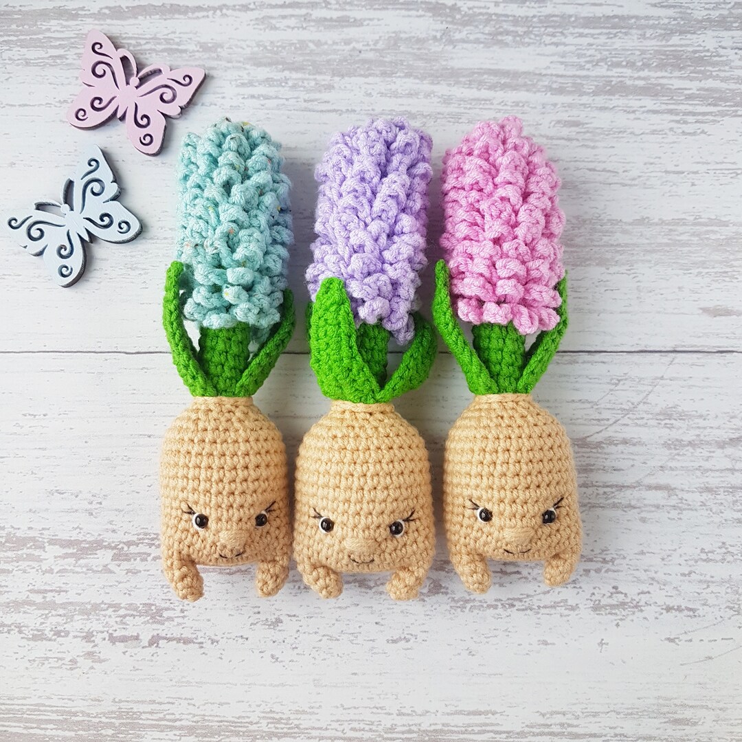 Hyacinth, Crochet Pattern, Amigurumi, Flower, Baby Toys, Spring Toy ...