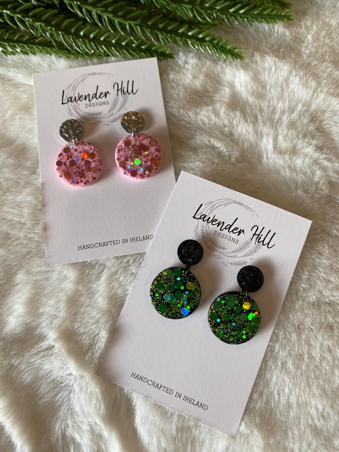 Wicked Glinda and Elphaba Inspired Earrings/sparkle Earrings/wicked ...