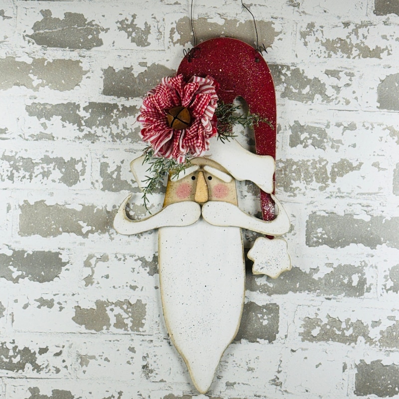 Primitive Santa Ornament - Etsy