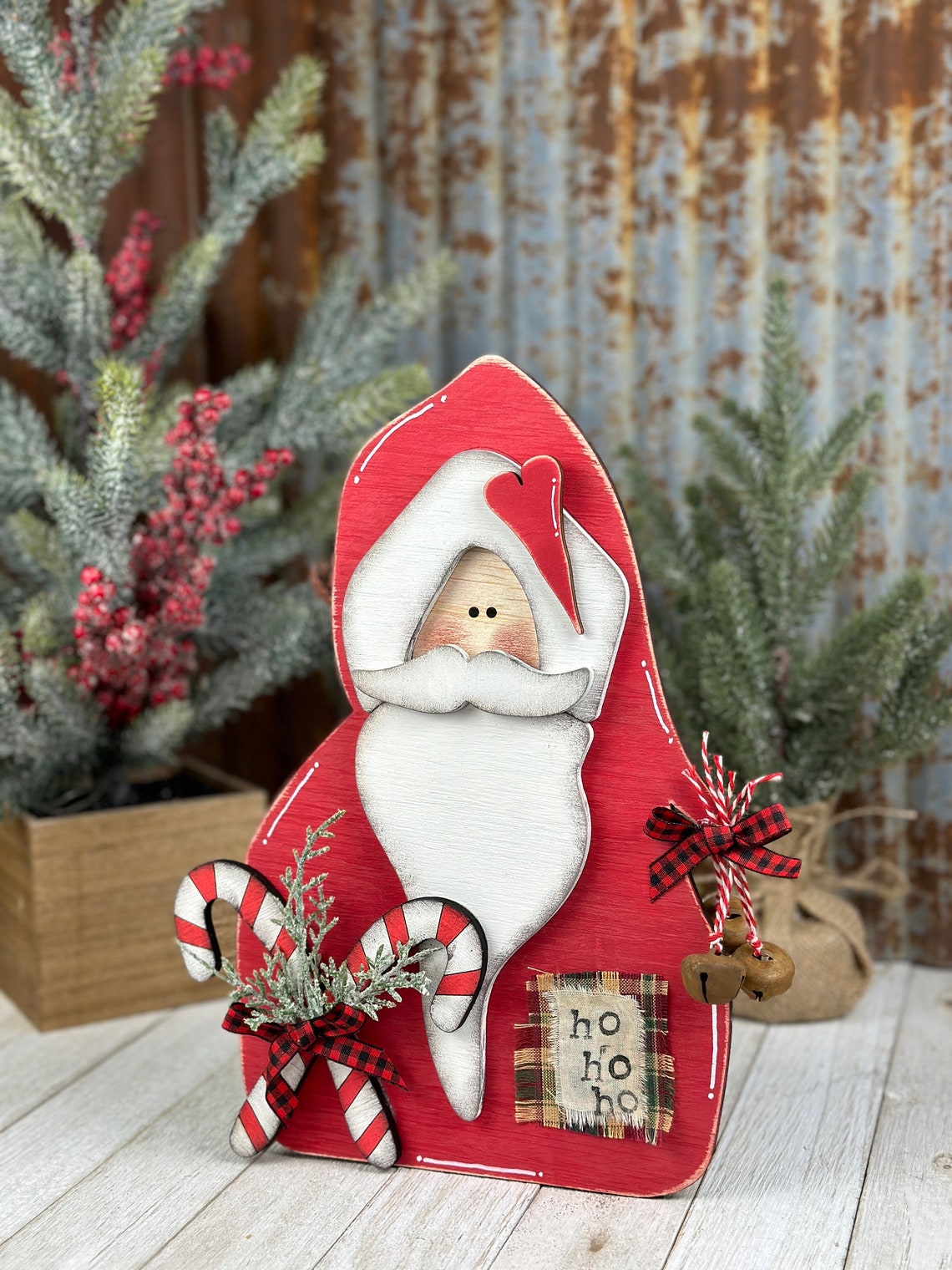 Santa Claus Christmas Shelf Sitter Digital Download for Glowforge or ...