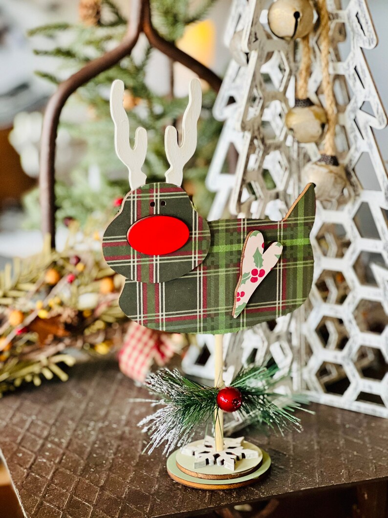 Standing Reindeer Set SVG: Laser Cut File for Glowforge - Etsy