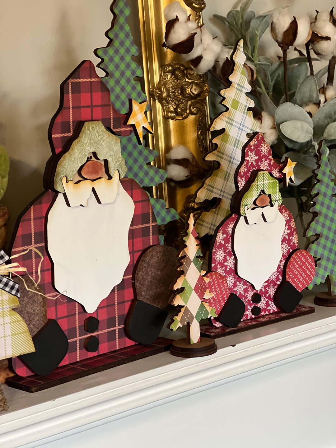 Sitting Santa SVG Set: Laser Cut File for Glowforge (digital Download ...