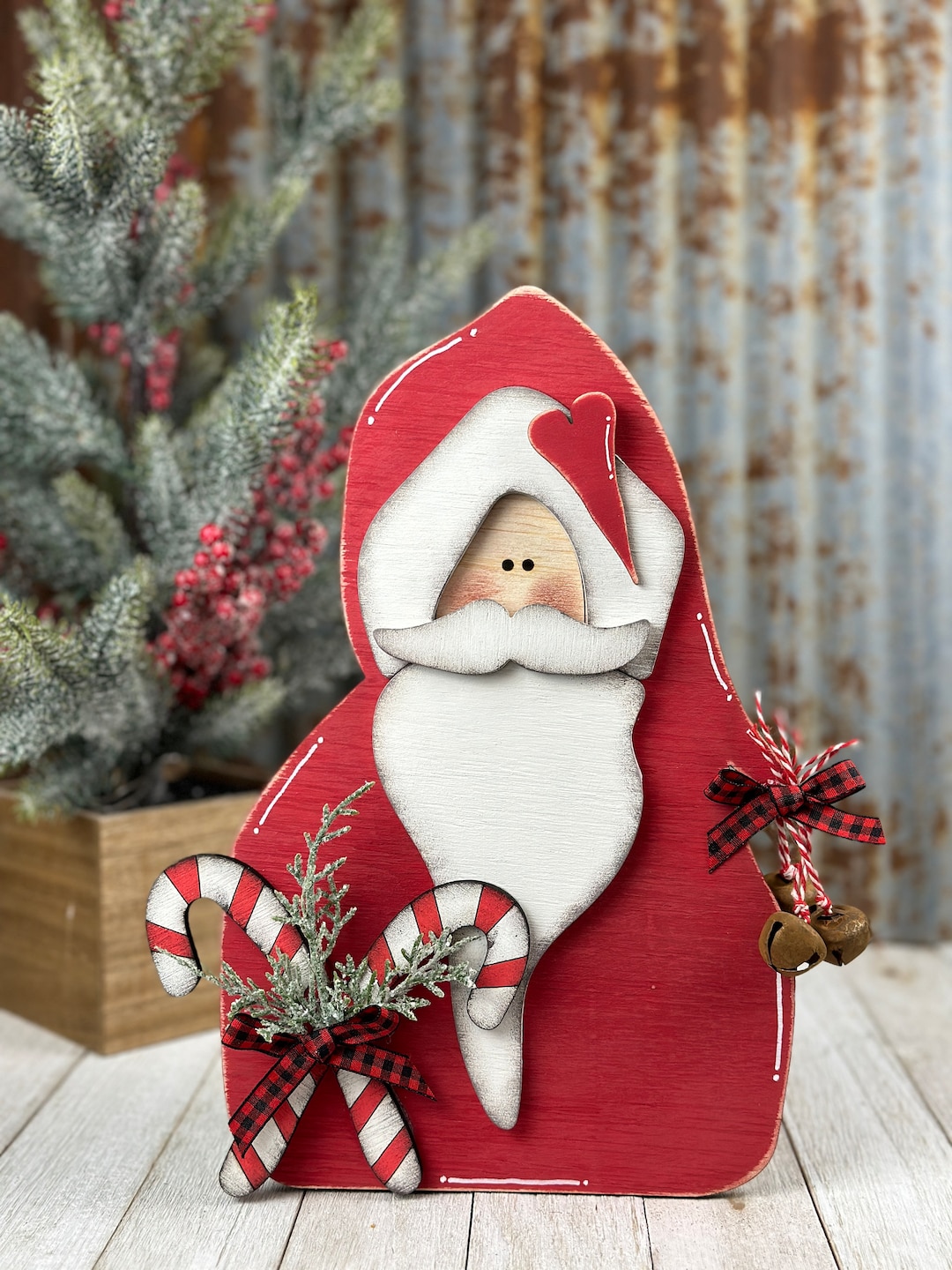 Santa Claus Christmas Shelf Sitter Digital Download for Glowforge or ...
